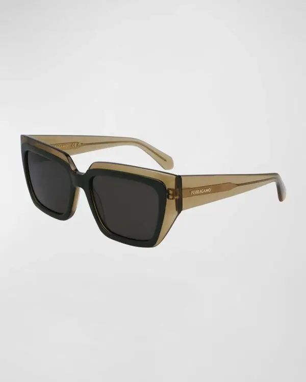 FERRAGAMO Logo Acetate Butterfly Sunglasses