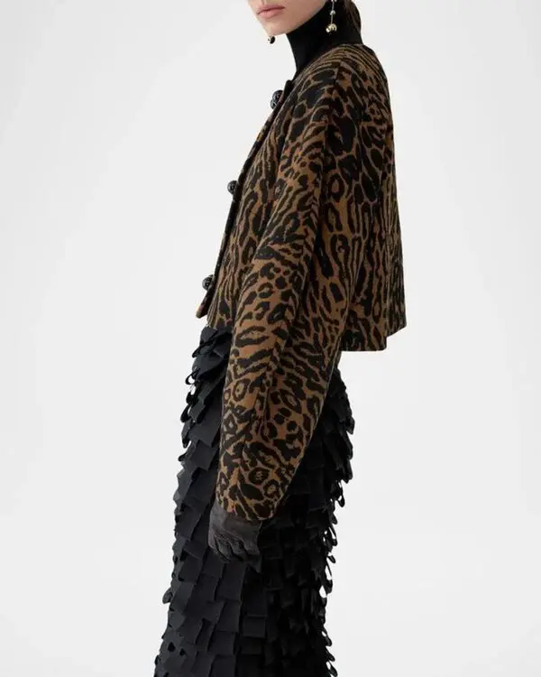 Carolina Herrera Silk Layered Pencil Skirt