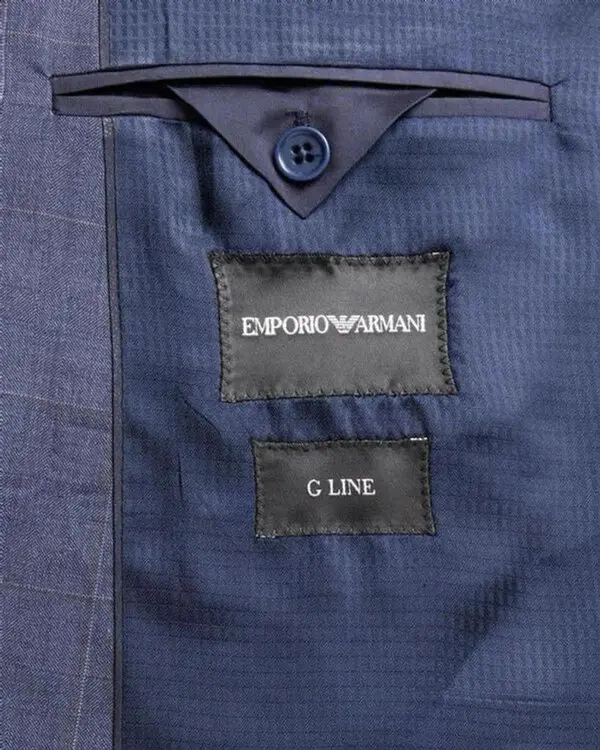 EMPORIO ARMANI Apos;s Contrast Plaid Wool Single-breasted Suit