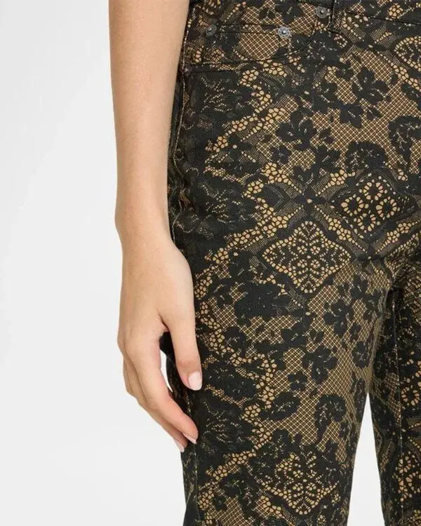 Likely Charlie Patchwork-lace Print Jeans