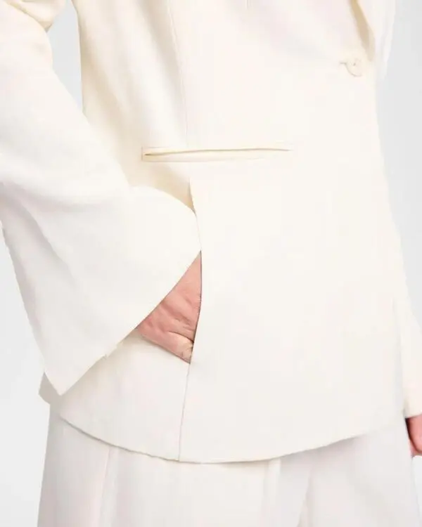 TWP Her Fit Blazer In Coated Viscose Linen