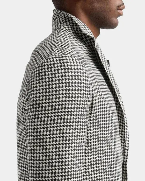 Kiton Apos;s Houndstooth Wool-alpaca-silk Sport Coat - Black