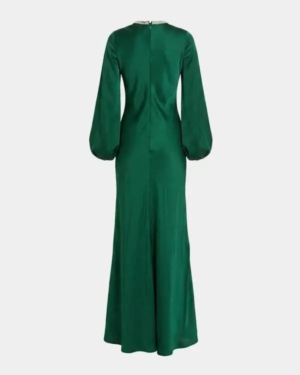 Mac Duggal Ieena Satin Sheath Gown