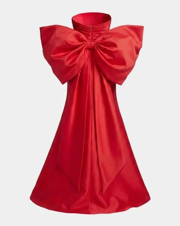Mac Duggal Oversized Bow Satin Gown