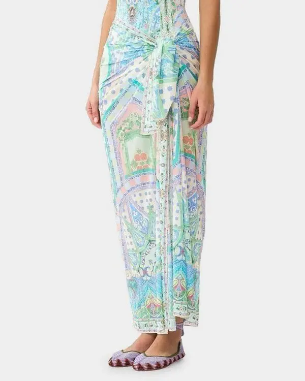 Camilla Mosaics Multiwear Long Sarong Coverup - Midsummer