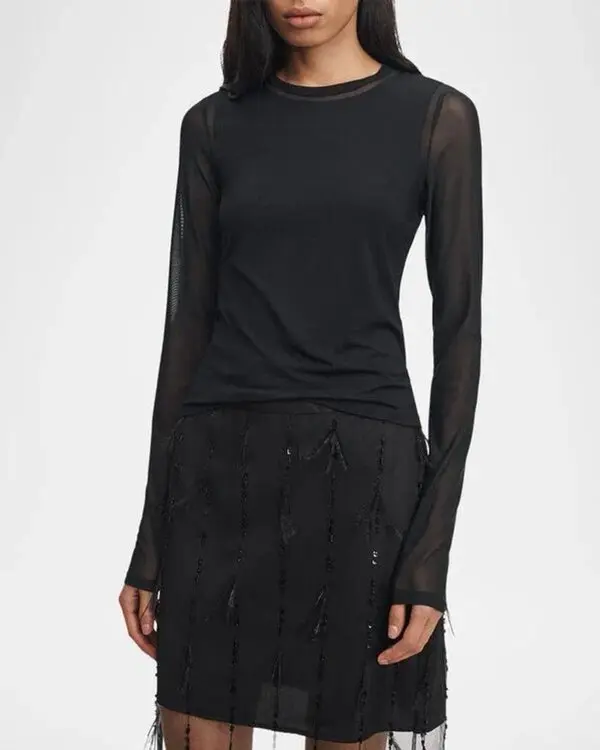 Rag & Bone Luca Jersey-mesh Top