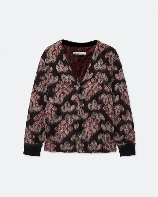 ALLSAINTS Galactic Jacquard-knit Alpaca-blend Cardigan - Grey