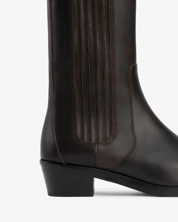 JUDE Smoke Ankle Boot Dark Leather