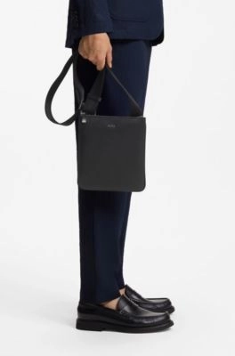 BOSS Structured Envelope Bag With Silver-tone Logo Lettering