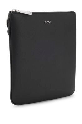 BOSS Structured Envelope Bag With Silver-tone Logo Lettering