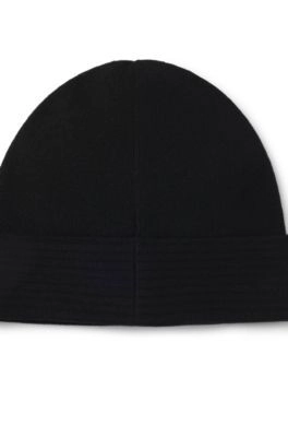 BOSS Knit Beanie In Temperature-regulating Stretch Fabric