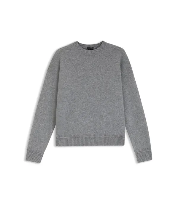 BOSS Crewneck Sweater In Pure Cashmere - Light Grey