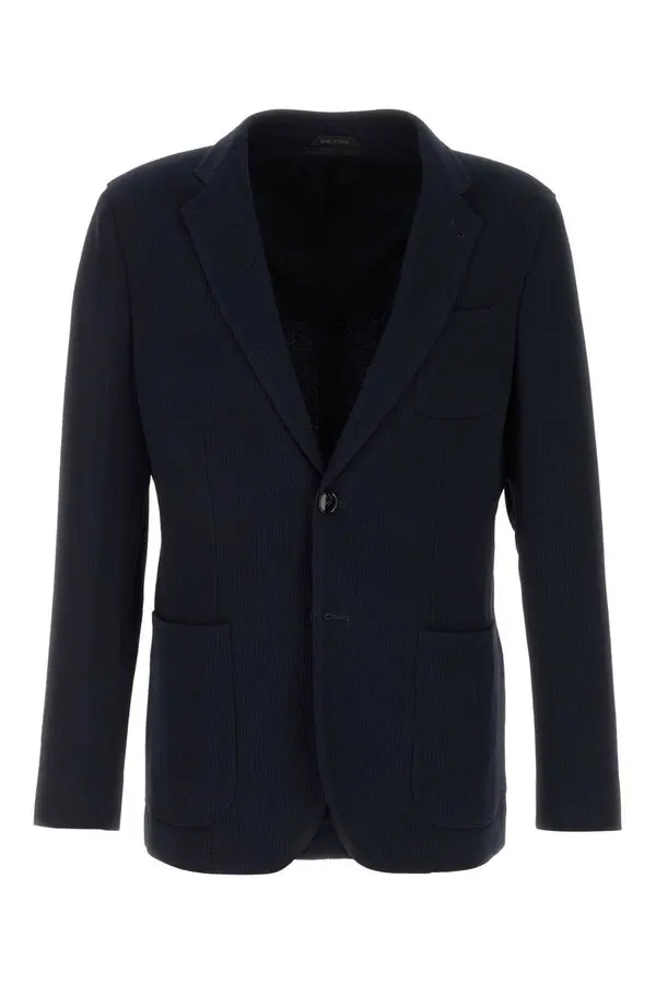 GIORGIO ARMANI Navy Jersey Blazer