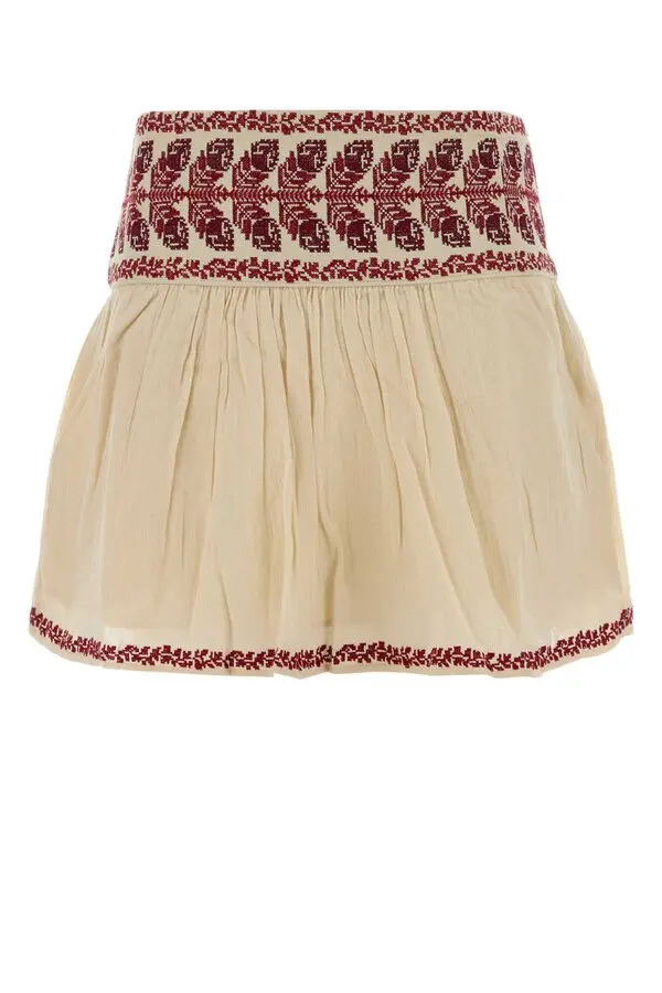 Isabel Marant Étoile Sand Cotton Picadilia Mini Skirt - Brown