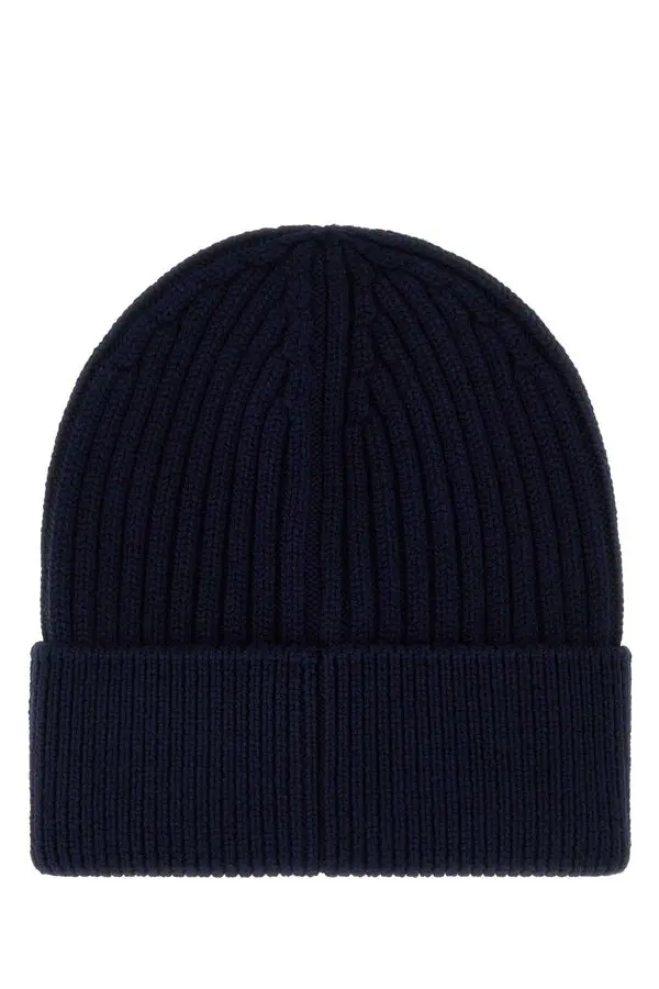 MONCLER GRENOBLE Navy Wool Beanie Hat