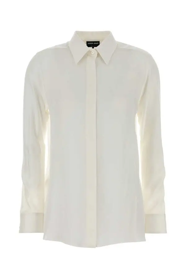 Giorgio Armani Silk Shirt - White