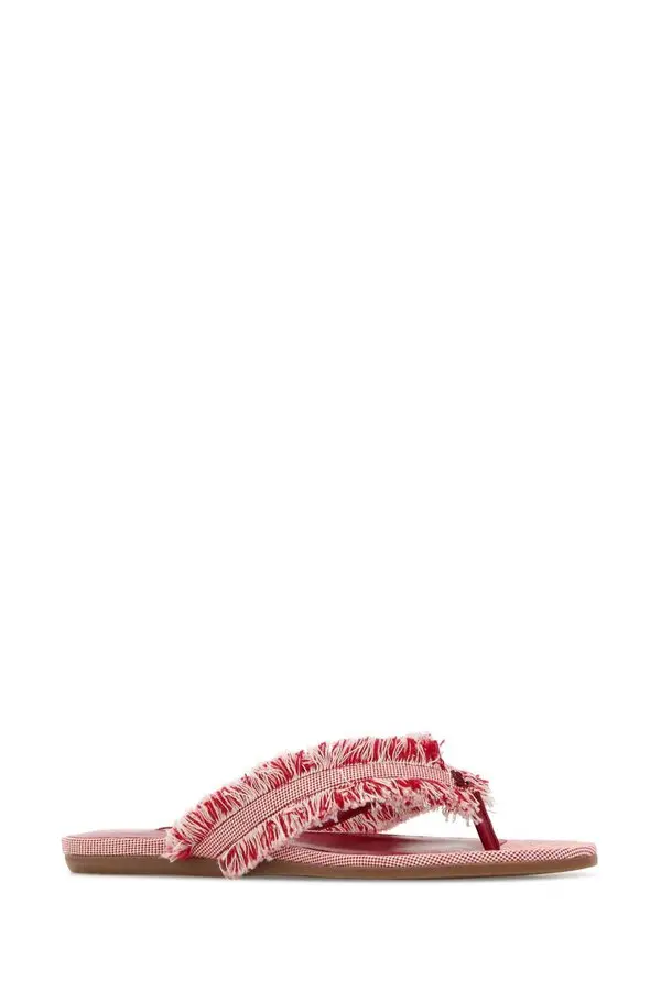 JIMMY CHOO Two-tone Canvas Thong Slippers - Multicolor