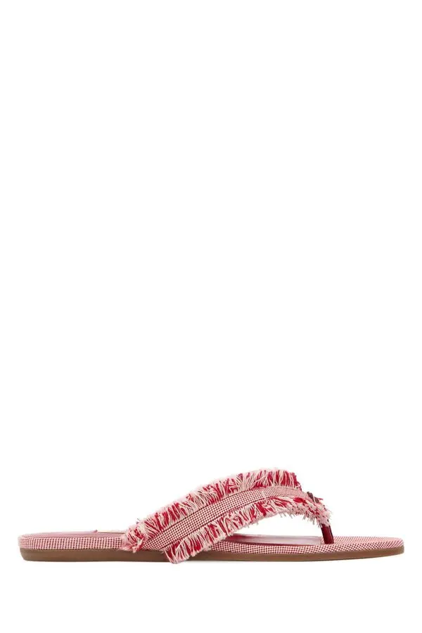 JIMMY CHOO Two-tone Canvas Thong Slippers - Multicolor