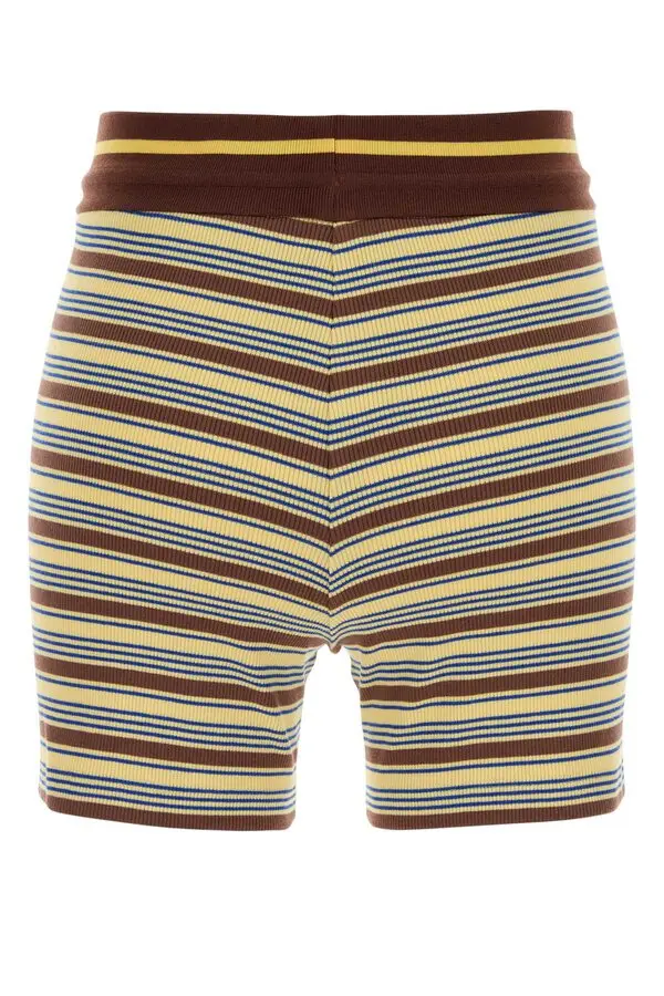 Fendi Embroidered Stretch Cotton Shorts