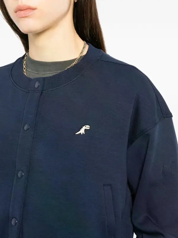 AGNES B. Logo-embroidered Track Cardigan