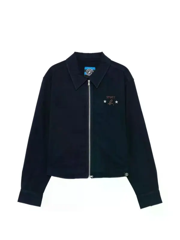 AGNES B. Flannel-blend Zip-up Shirt Jacket