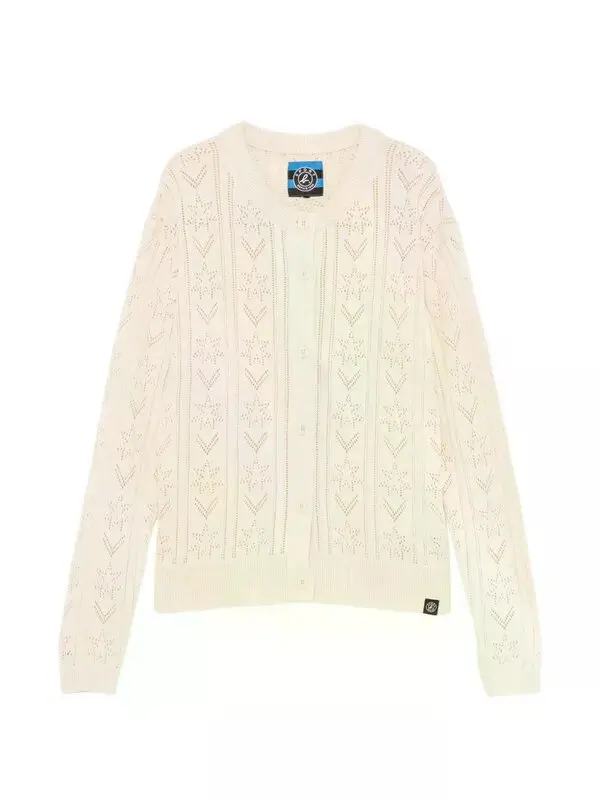 AGNES B. Star-pattern Cardigan - Neutrals