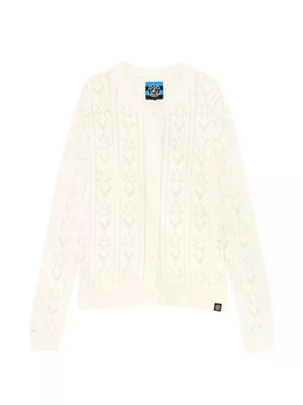 AGNES B. Star-pattern Cardigan - Neutrals