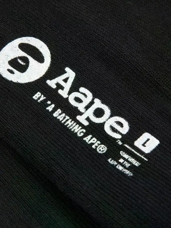 AAPE BY *A BATHING APE Moonface-logo Striped-detail Socks