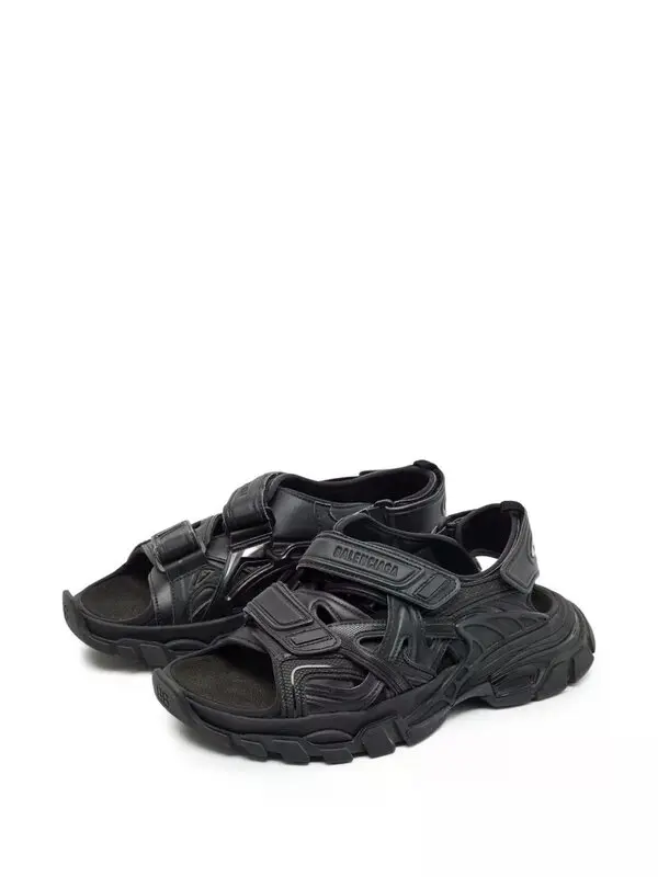 Balenciaga Track Slingback Sandals - Black