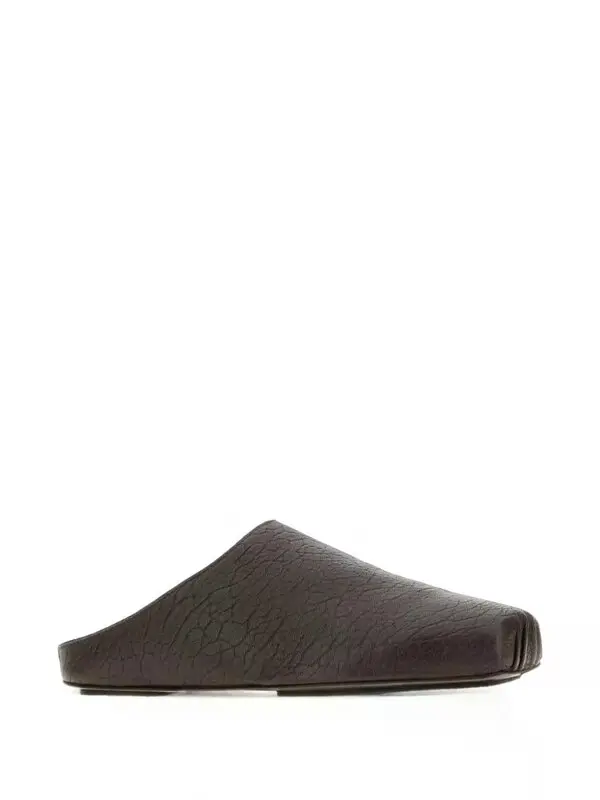 UMA WANG Crinkled Leather Slippers