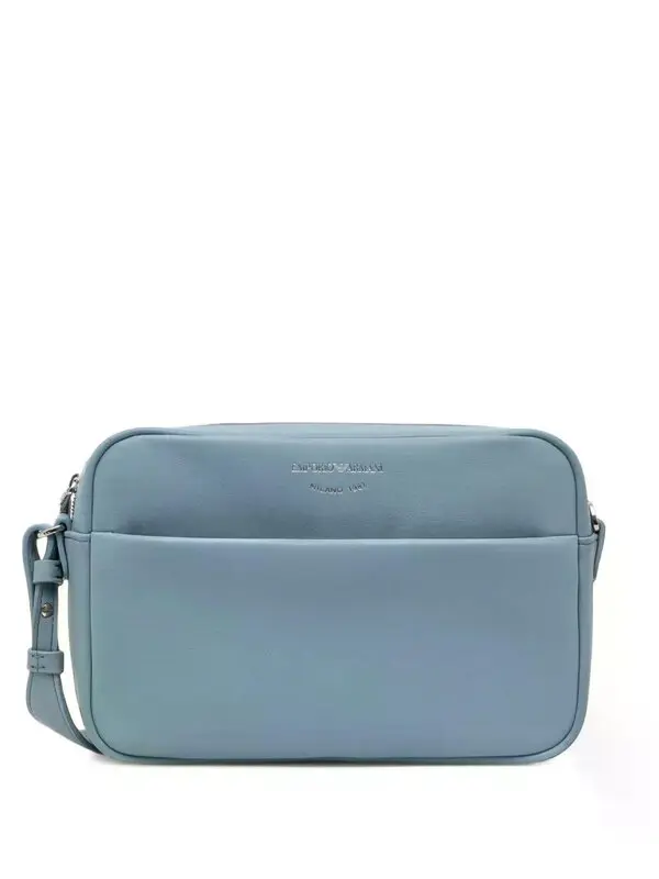 Emporio Armani Logo-print Shoulder Bag - Blue