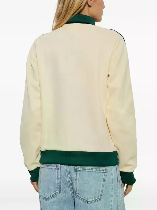 Adidas Logo-embroidered Striped Sweatshirt