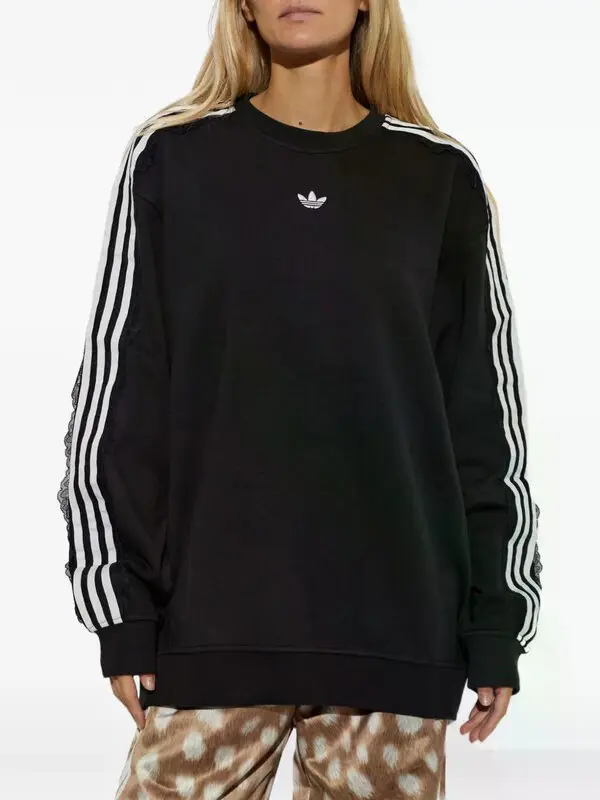 Adidas Lace-trim Embroidered-logo Sweatshirt