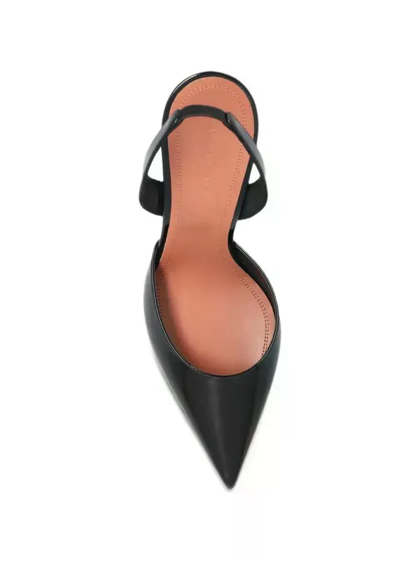 Amina Muaddi Holli Patent Leather Pumps