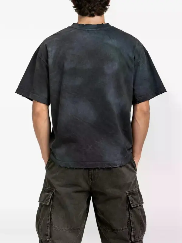 WARMAN Graphic-print Distressed T-shirt