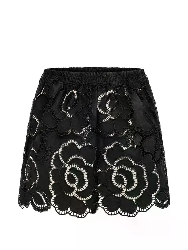 CISSA Boxer Floral-lace Mini Skirt