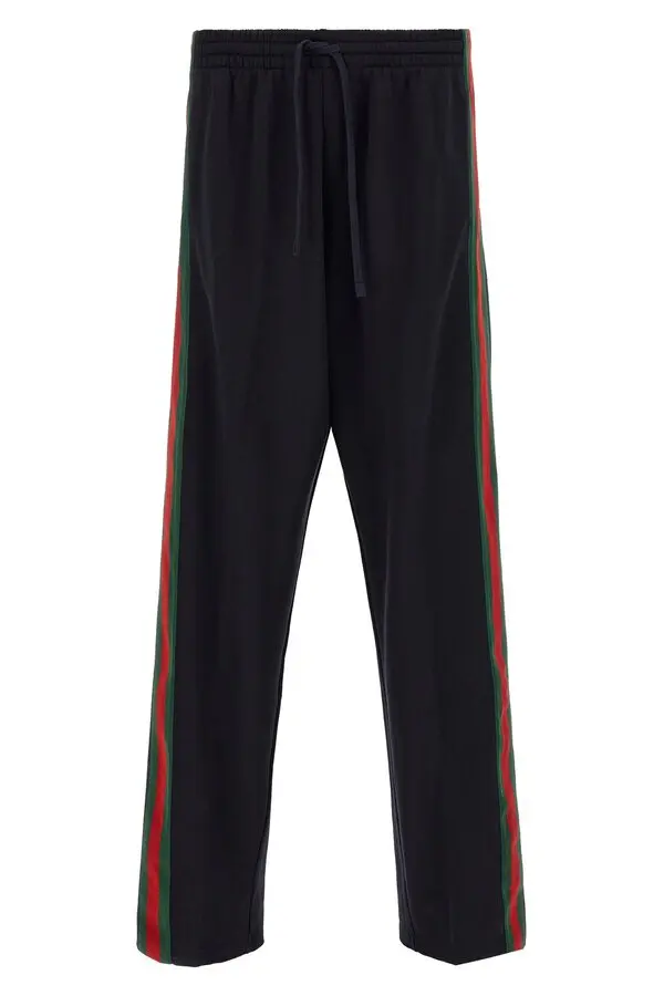 Gucci Web' Cotton And Silk Joggers