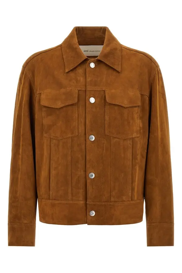 AMI Paris Trucker' Jacket - Brown