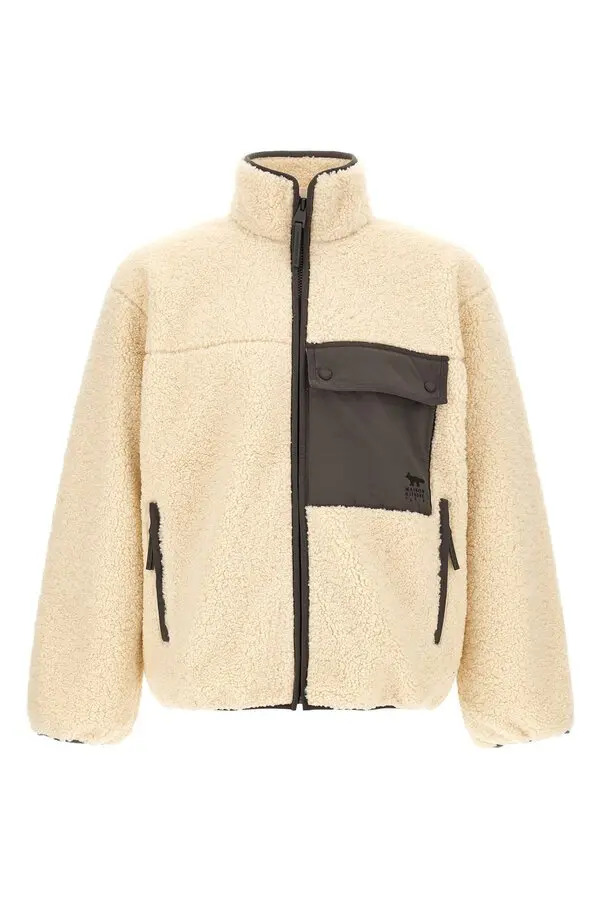 Maison Kitsuné Bouclette Fleece Jacket - Beige