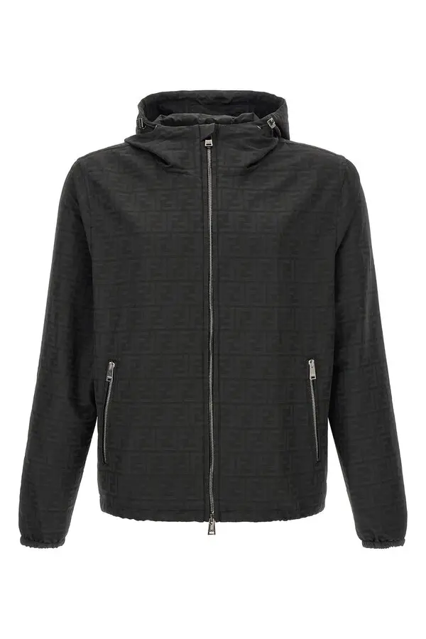 Fendi Ff Jacquard Jacket - Black