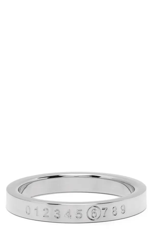 MAISON MARGIELA Minimal Logo' Ring - Silver