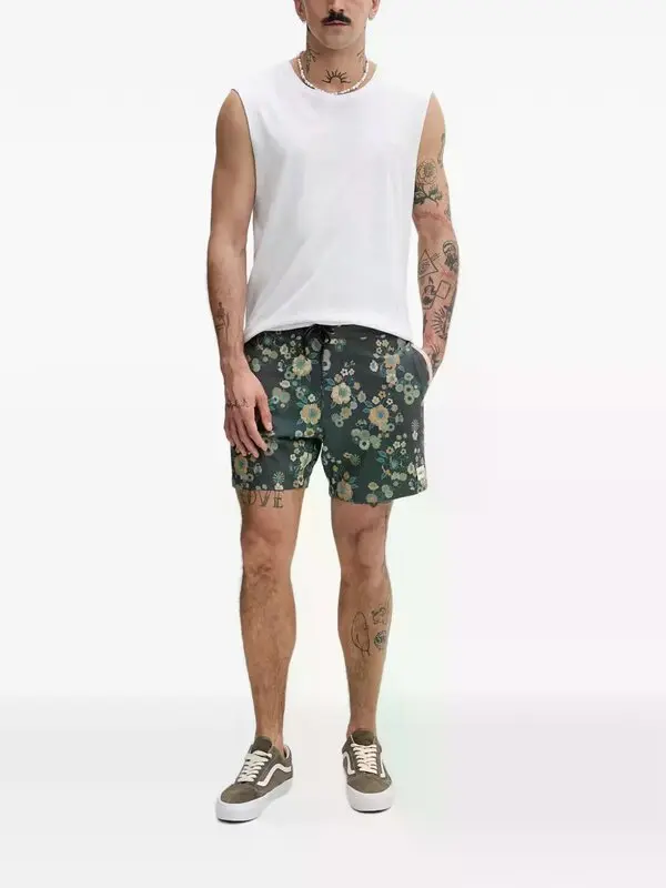 Hurley Floral-print Drawstring Swim Shorts