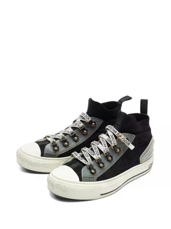 Dior Walk'n' Stretch-knit High-top Sneakers