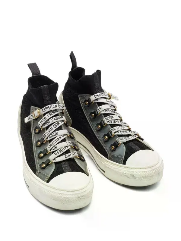 Dior Walk'n' Stretch-knit High-top Sneakers