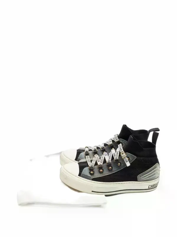 Dior Walk'n' Stretch-knit High-top Sneakers