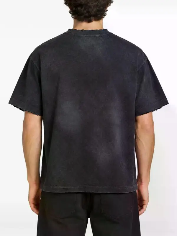 WARMAN Logo-print Distressed T-shirt