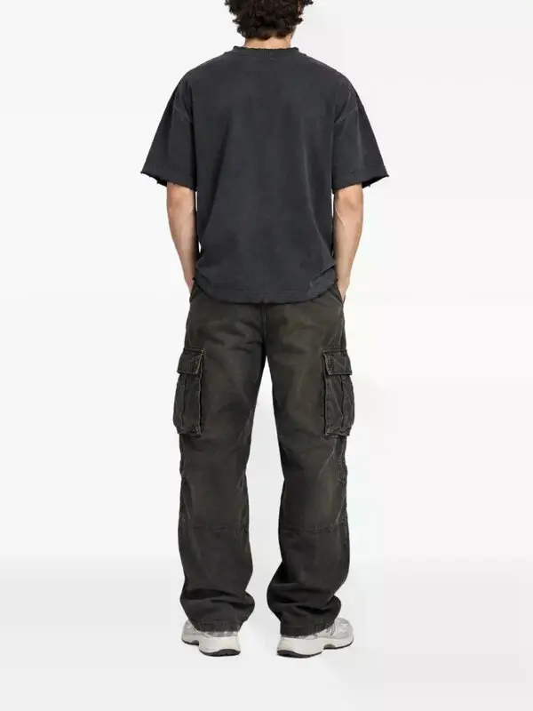 WARMAN Graphic-print Distressed T-shirt