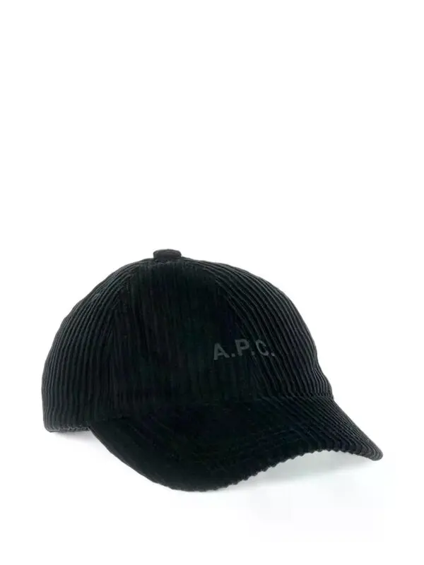 A.p.c. Logo-embroidered Corduroy Baseball Cap - Black