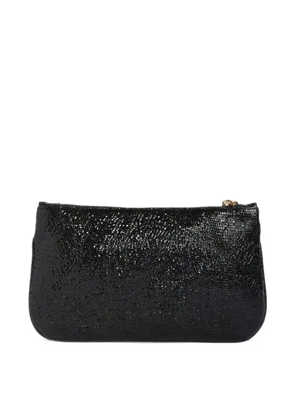 Momoni Kuroi Laminated Leather Clutch Bag