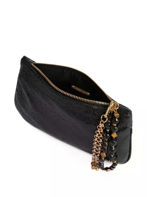 Momoni Kuroi Laminated Leather Clutch Bag